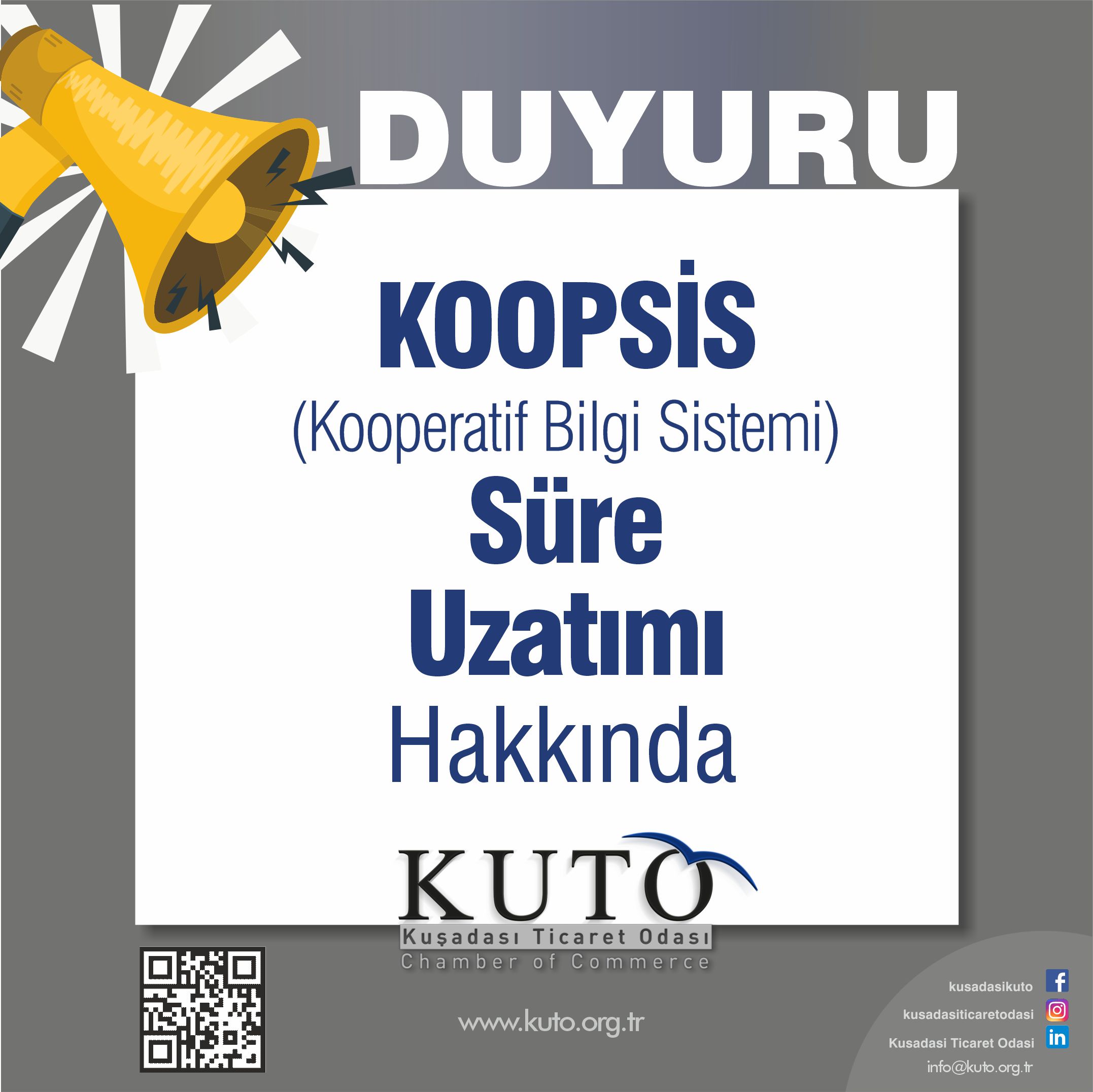 KUTO | KOOPSİS SÜRE UZATIMI HAKKINDA..